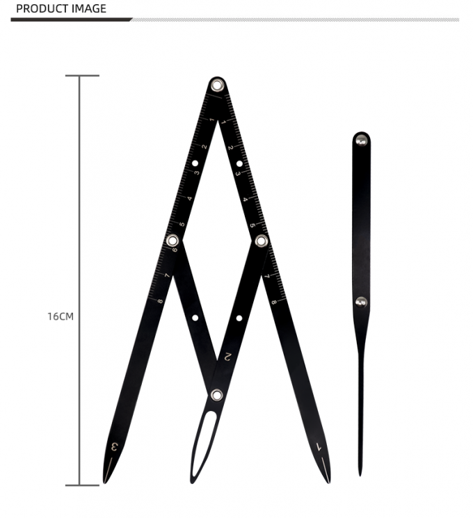 Eyebrow Golden Ratio Ruler Flexible Removable Eyebrow Measuring Caliper