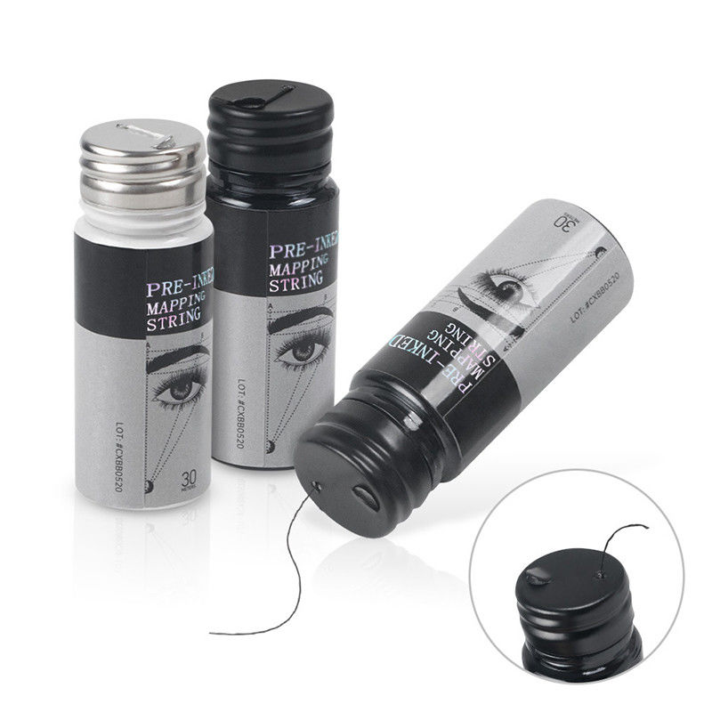 Black White Microblading Pre Inked Mapping String Thread Eyebrow Measure Positioning Tools