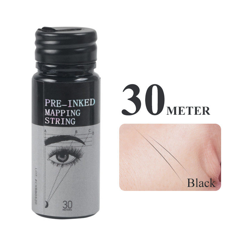 OEM Microblading Pre Inked Mapping String Black White Thread Eyebrow Measure Positioning Tools