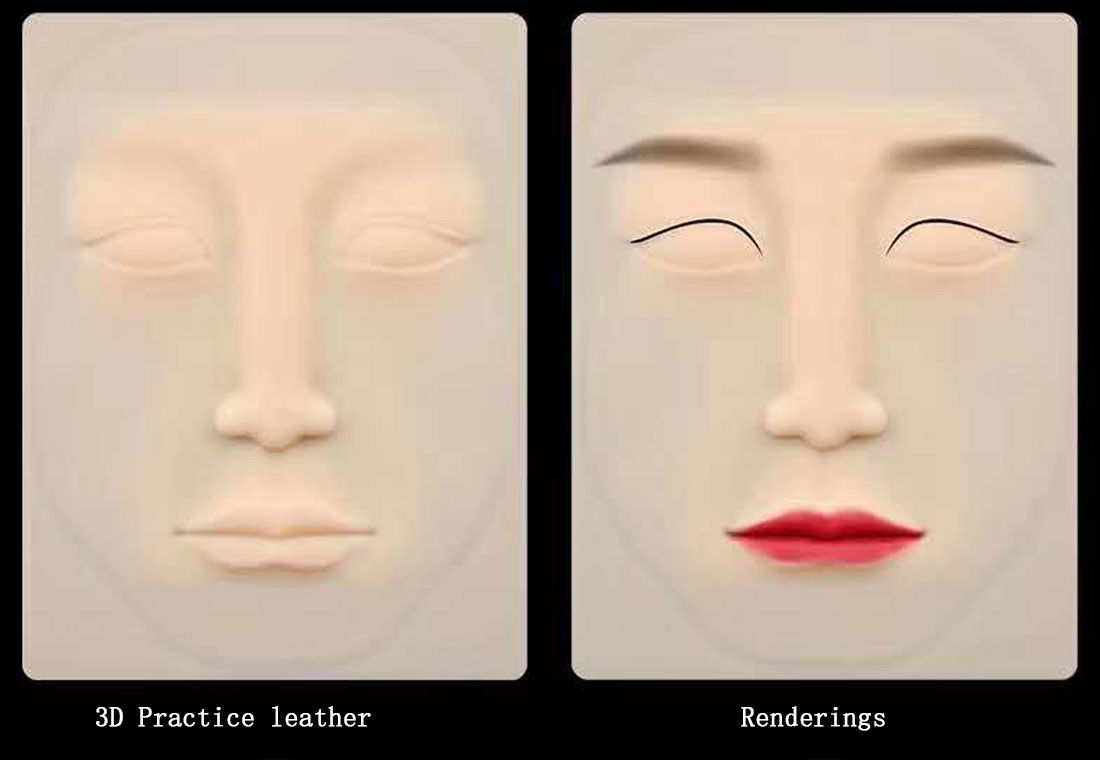 Rubber Practice Materials Tattoo Eyebrow carving Lips Silicone 3D ...