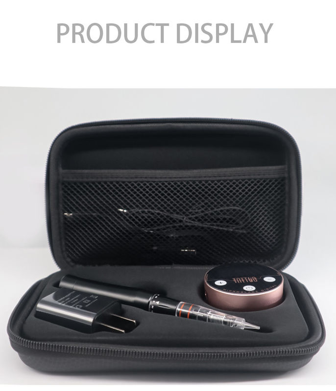 Black Wireless Digital Semi Permanent Makeup Machine Kit Tattoo Gun