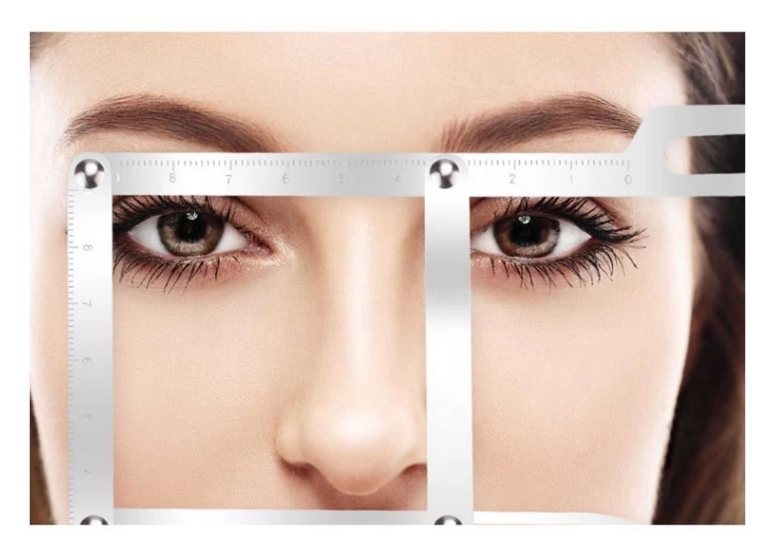 Stainless Steel Tattoo Eyebrows Ruler Golden Ratio Measure Microblading ...