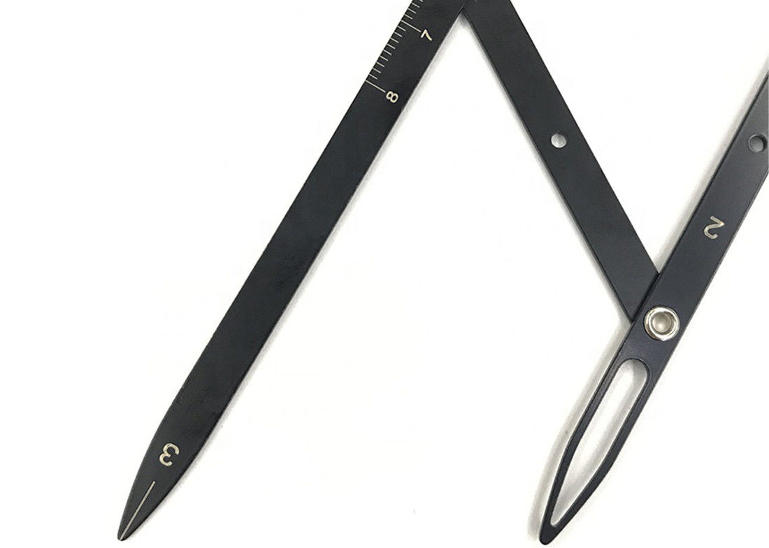 Stainless steel Black Eyebrow Microblading Tool Tattoo Eyebrow Ruler