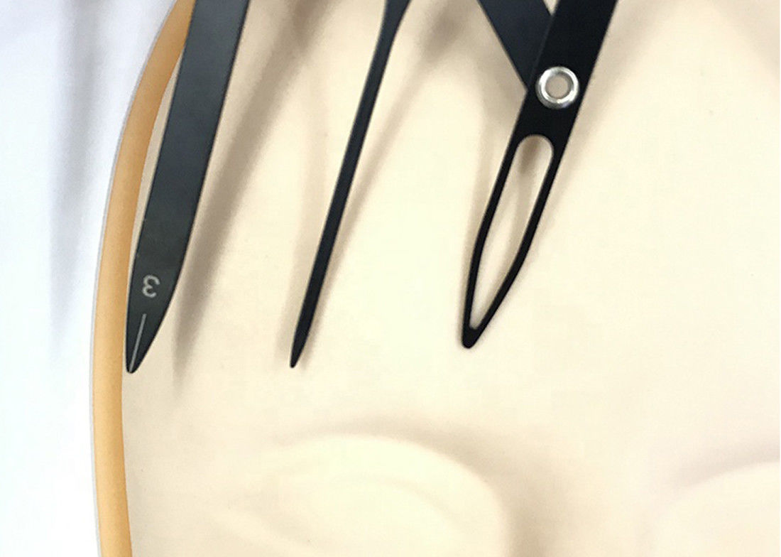 Stainless steel Black Eyebrow Microblading Tool Tattoo Eyebrow Ruler