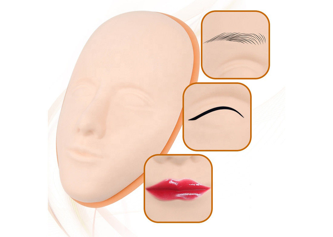 Silicone 5D Fake Eyebrow Eyeline Lips Model Practice Skin Head