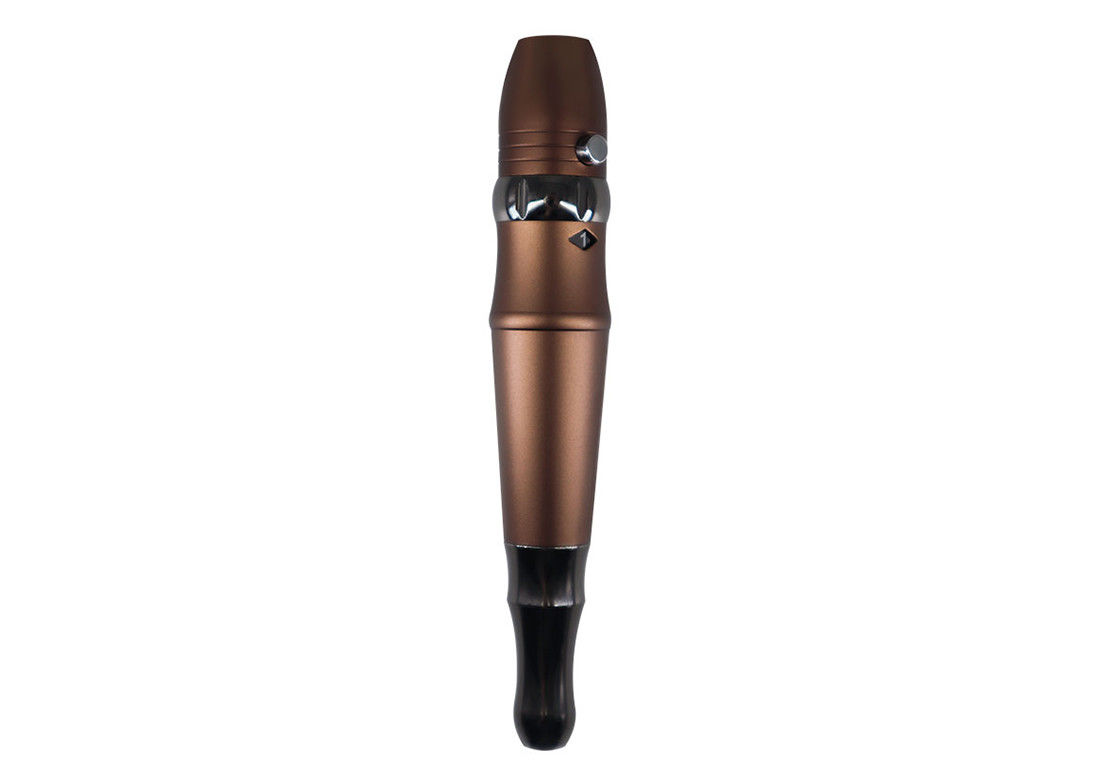 Aluminum And Copper Portable Eyebrows Tattoo Machine Gun Brown Color