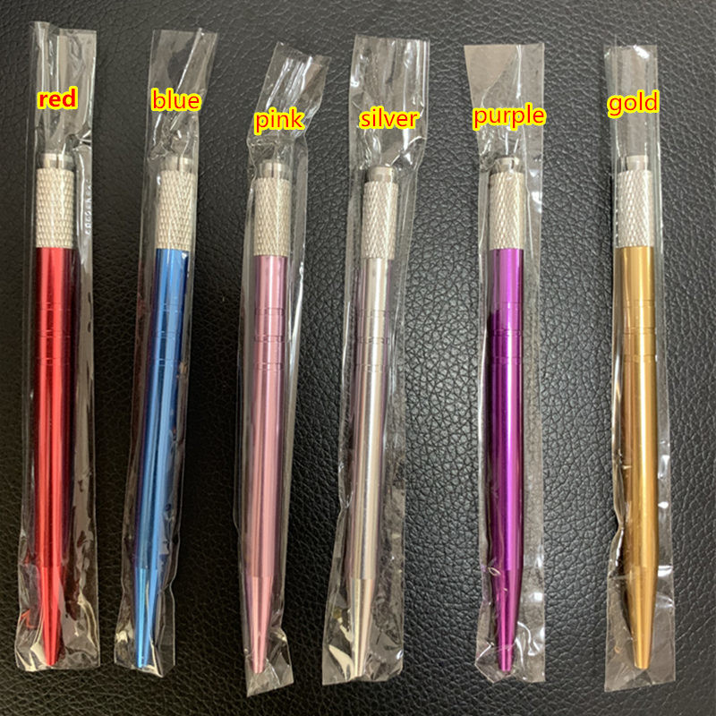 Aluminum alloy Purple Semi Permanent Microblading Tattoo Pen For Lip
